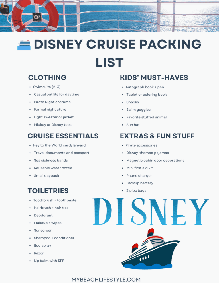 What I Learned From Our 10 Day Cruise Packing List (3 PDF Lists) - My ...