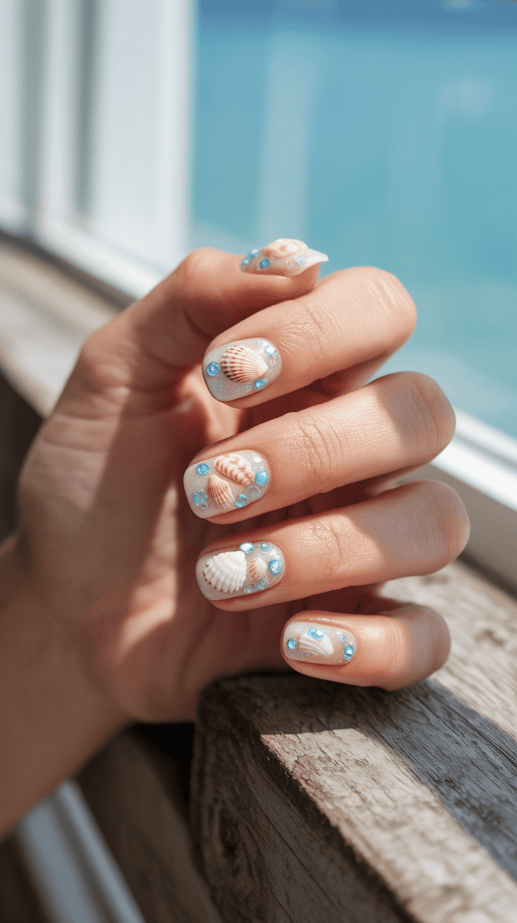 15 Seashell Nail Art Designs That Are So Cute and Easy - My Beach Lifestyle