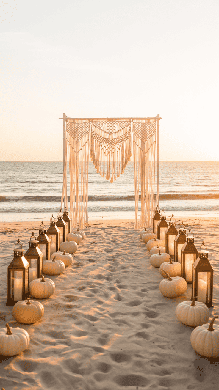 Fall Beach Wedding Decor That’s Perfectly Seasonal and Seaside - My ...