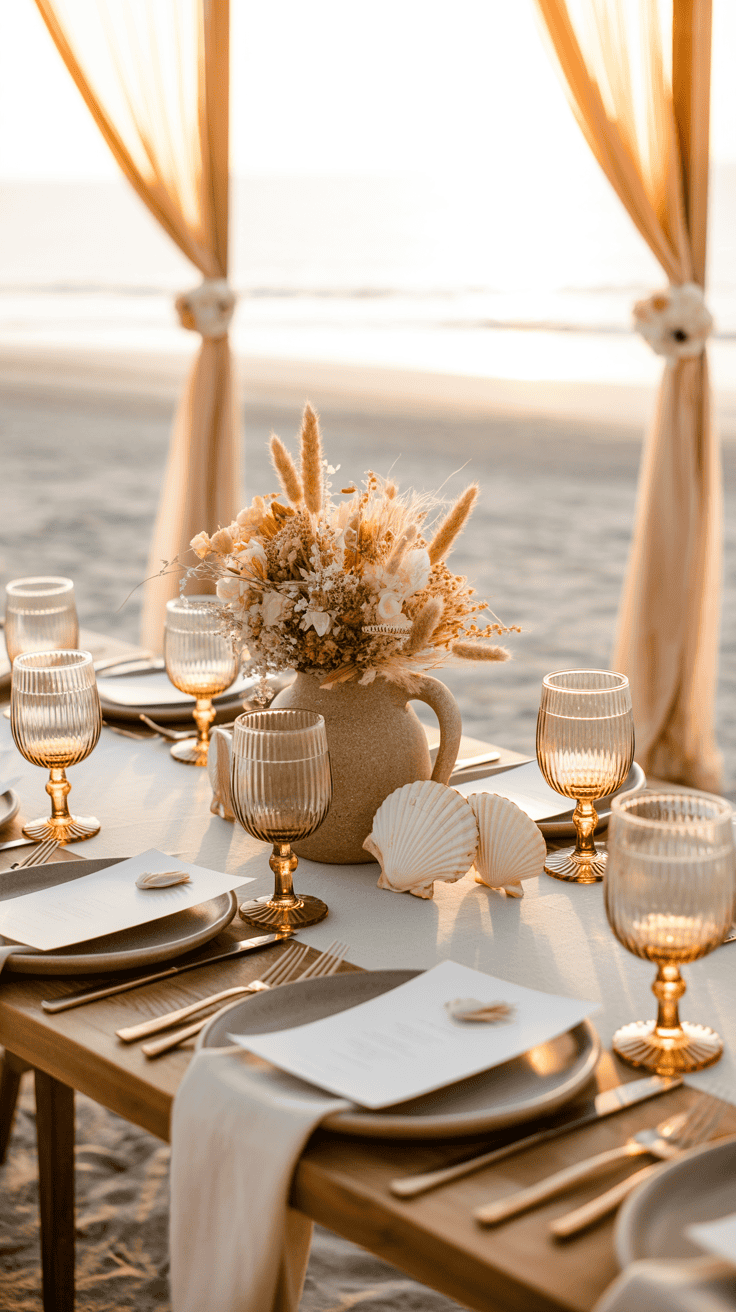 Fall Beach Wedding Decor That’s Perfectly Seasonal and Seaside - My ...