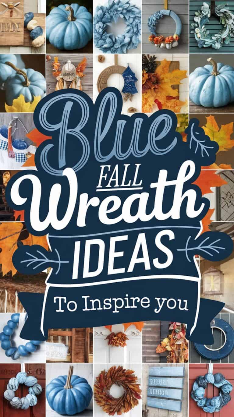 Blue Fall Wreath Ideas for a Cool Coastal Entryway - My Beach Lifestyle